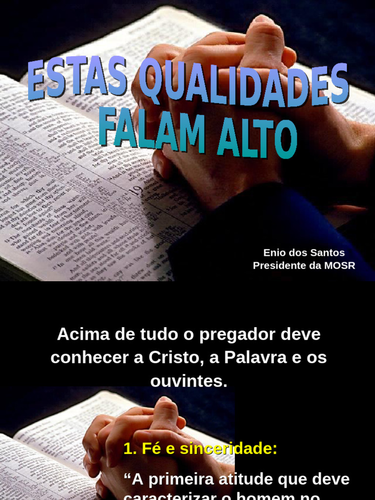 Estas - Qualidades - Falam - Alto | PDF | Palestra