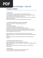 SST Class 10th Notes | PDF | Printing | German Empire