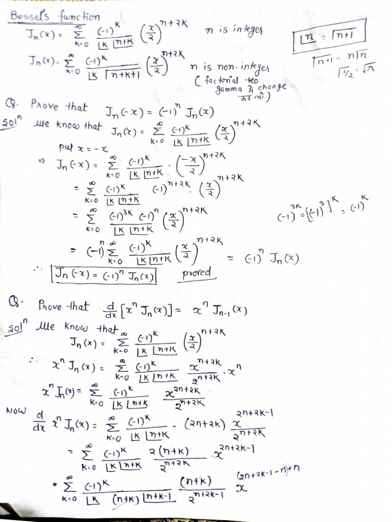 Bessel's Function Unit - 2 | PDF