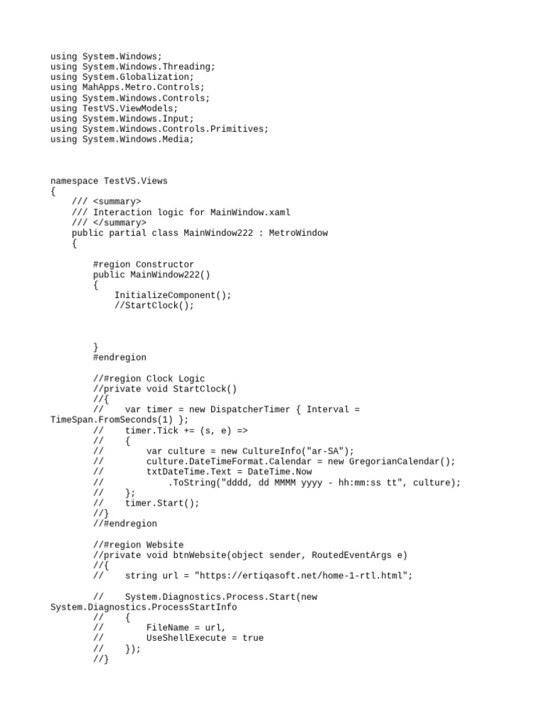 MainWindow Xaml | PDF