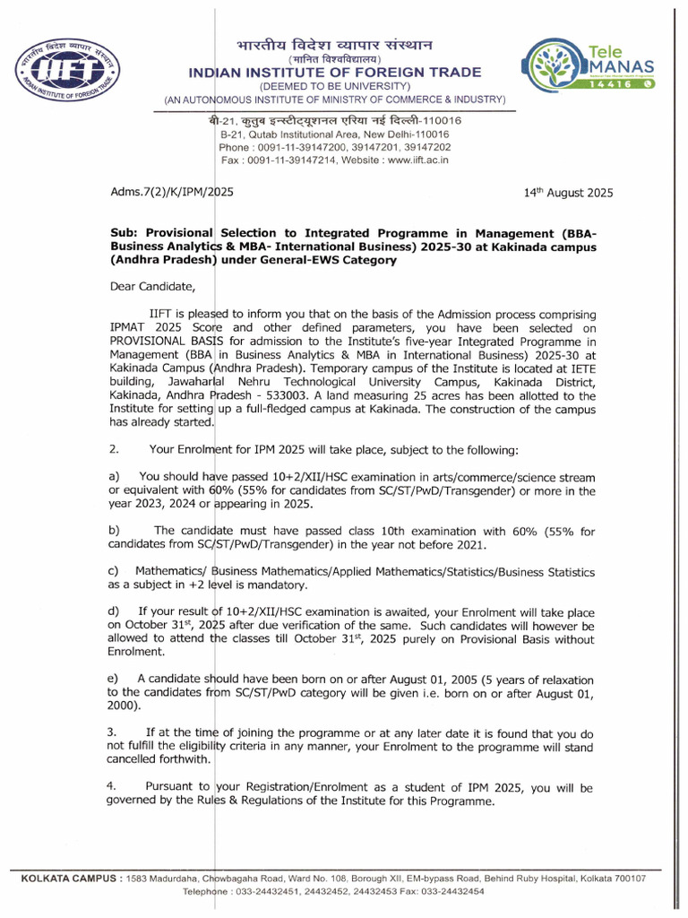 Offer Letter (KKD) Ipm Ews | PDF