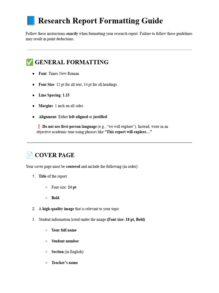 2425 Level N Research Report Level M-N Formatting Guidelines | PDF ...