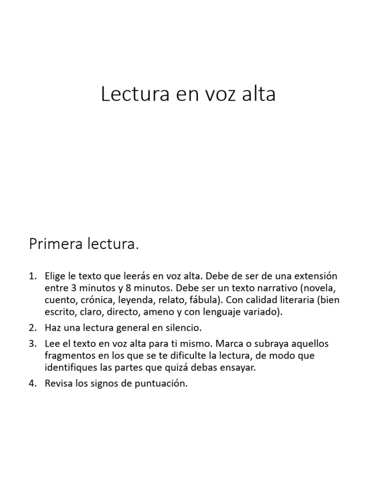 Guía para Lectura en Voz Alta | PDF | Las emociones | Puntuación