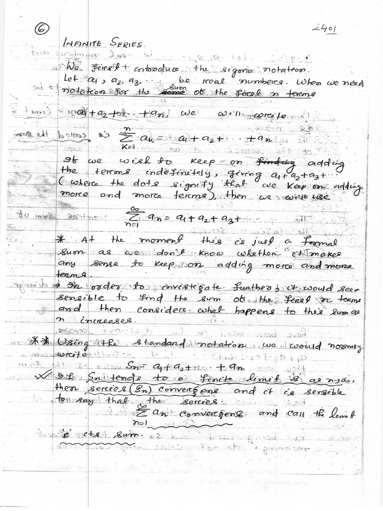 Notes Set 07 - Infinite Series | PDF