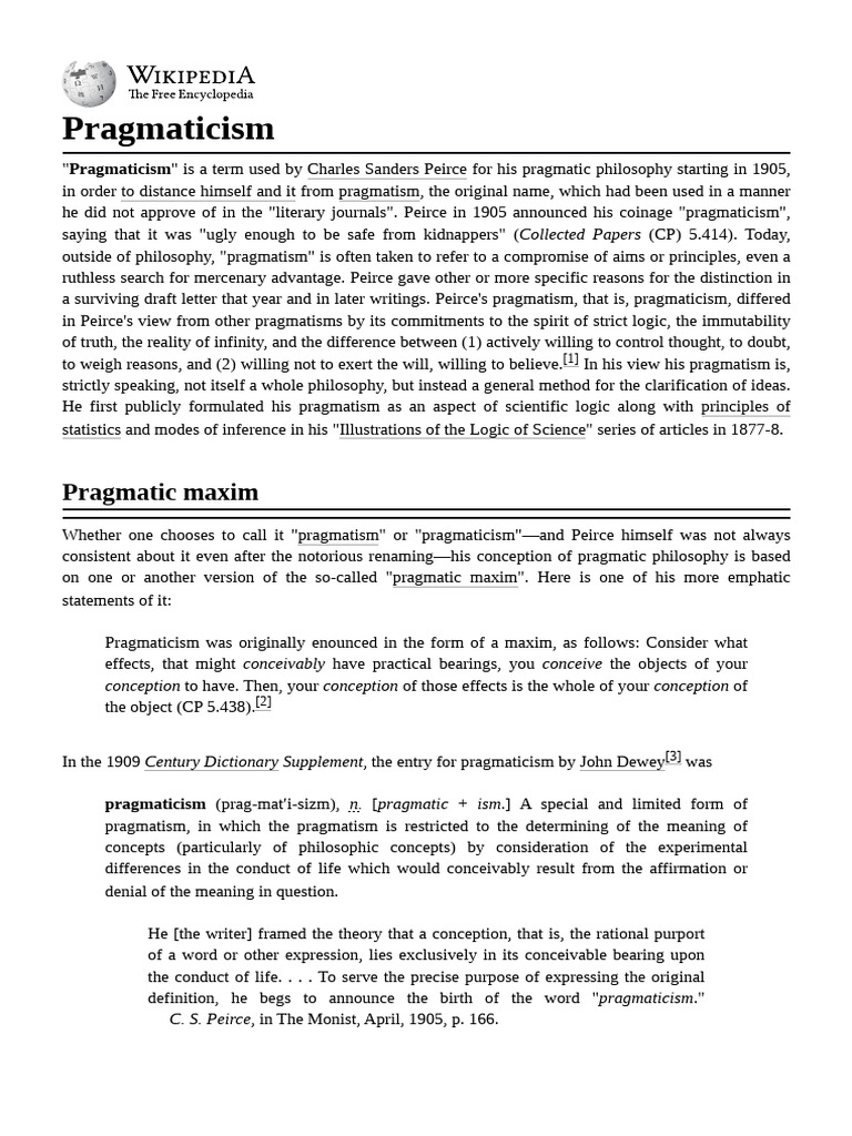 Pragmaticism 0 | PDF | Pragmatism | Charles Sanders Peirce