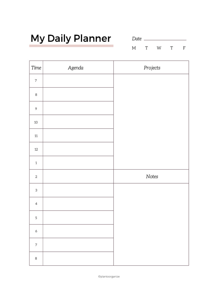 My Daily Planner | PDF