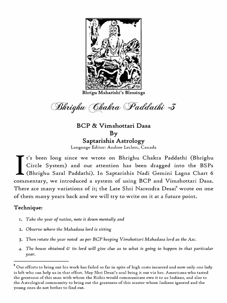Bhrigu Chakra Paddhati - 3 - Vimshottari Dasa | PDF | Planetary Science ...