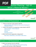 SAP PP Master Data Overview Guide | PDF