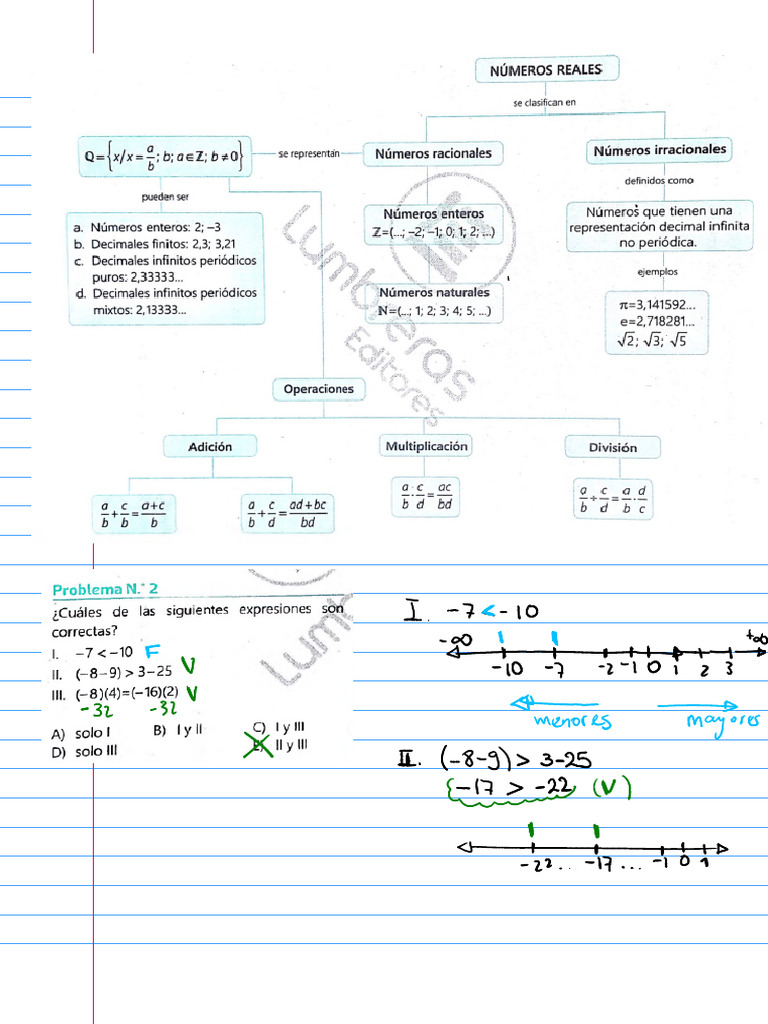 Numeros Reales - Ejercicios_anotado | PDF