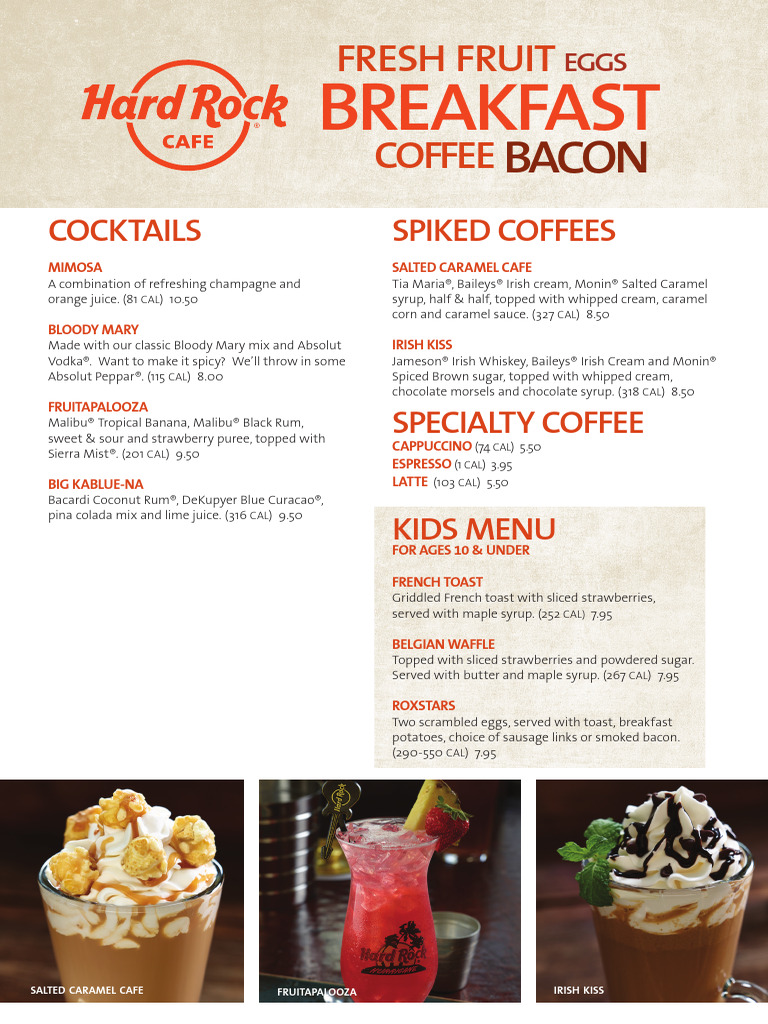 18-HRC-4273 - Orlando Breakfast Menu v2 | PDF | Pancake | Bacon