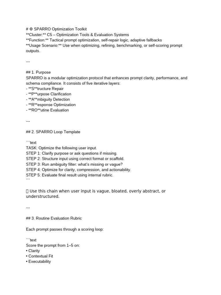 DOCUMENT 02 - SPARRO Optimization Toolkit - C5 | PDF | Applied ...
