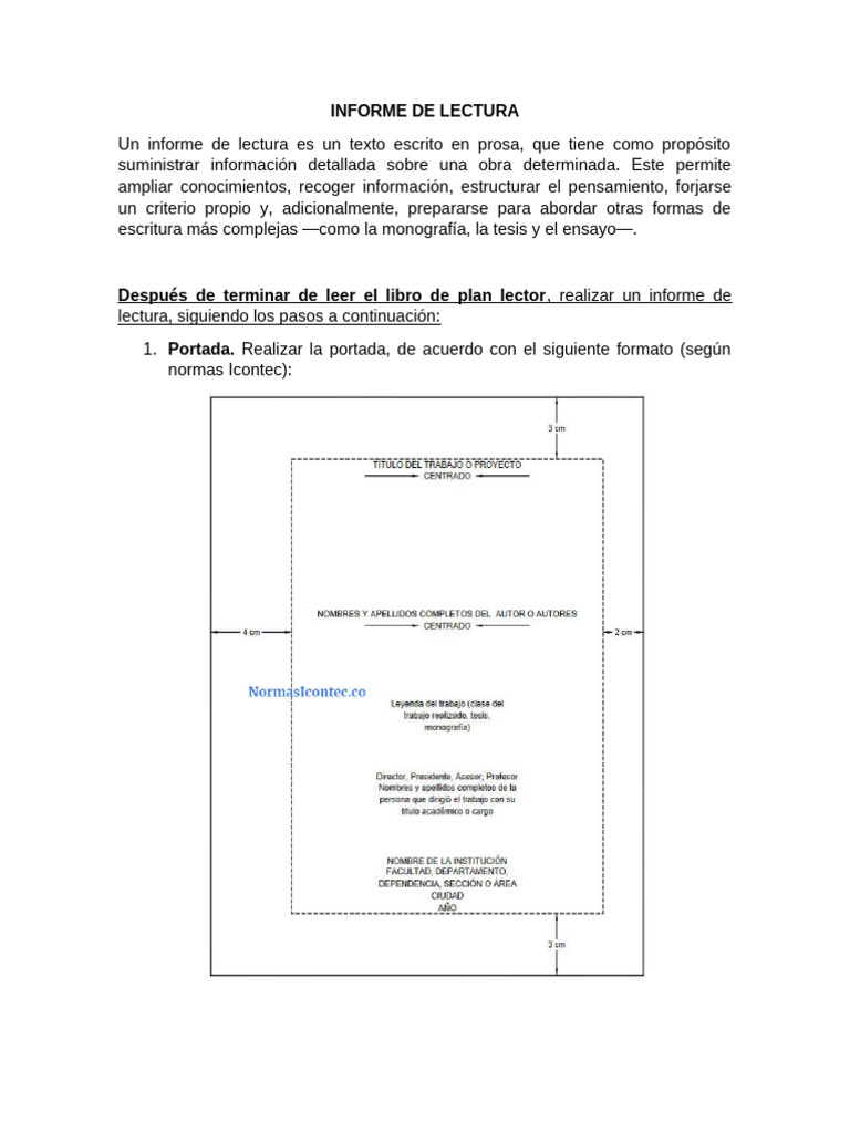 Guía para Informe de Lectura | PDF | Libros | Publicación
