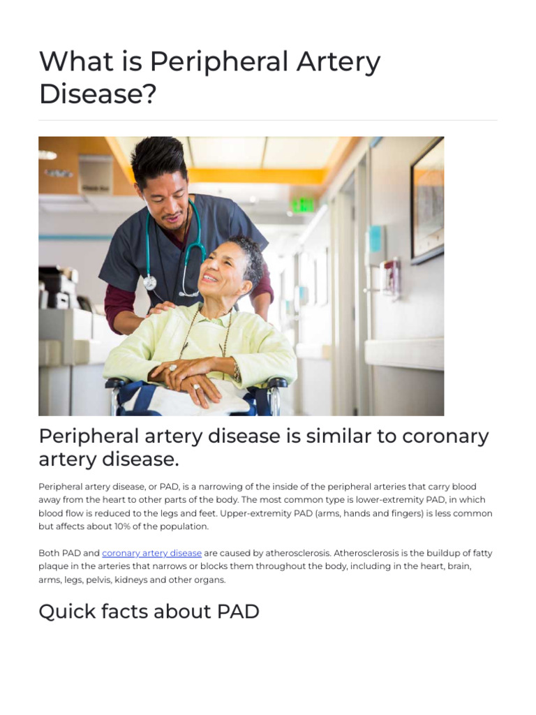 What Is Peripheral Artery Disease? - American Heart Association | PDF ...