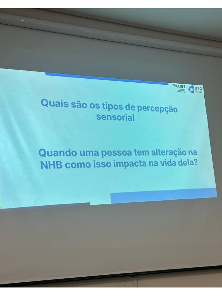 NHB Percepção sensorial | PDF