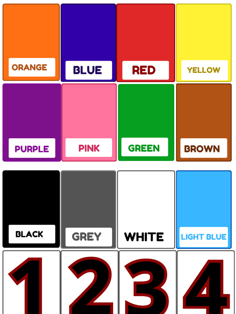 Flashcards Colores | PDF