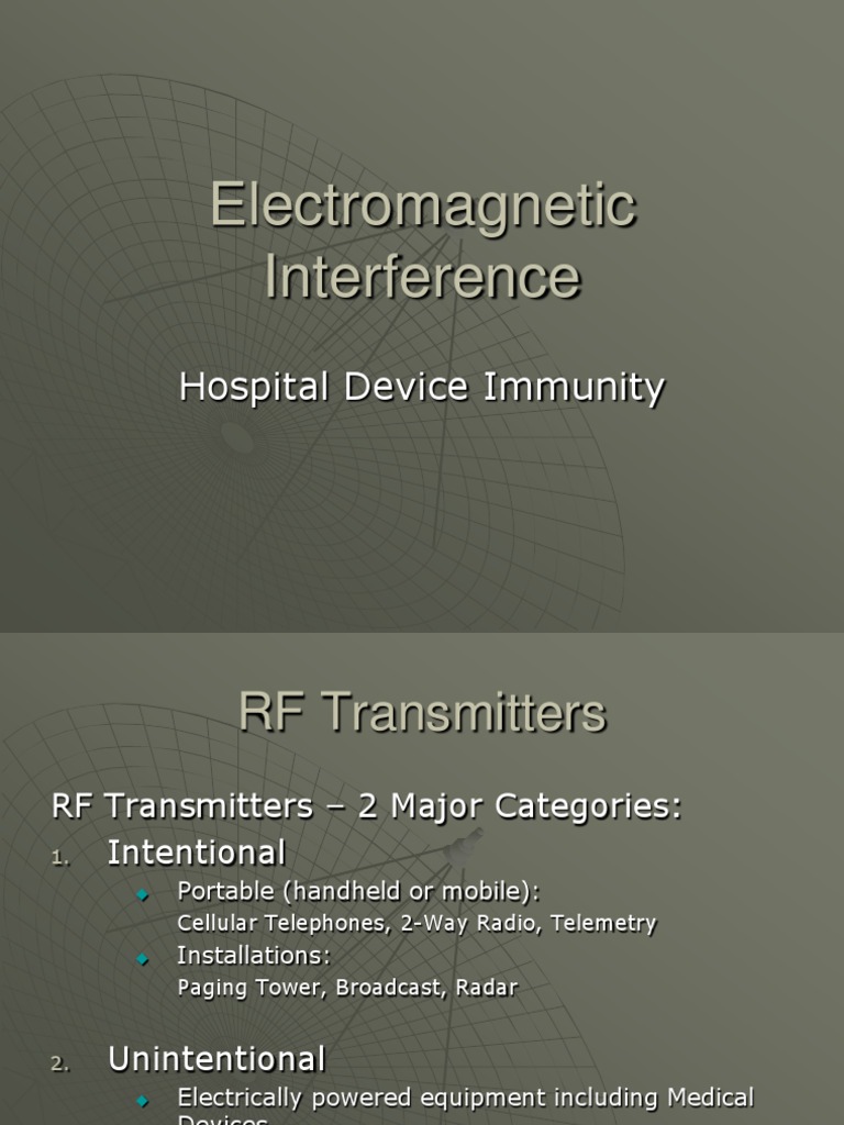 Hospital Device Immunity to EMI | PDF | Electromagnetic Interference ...