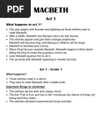 Macbeth Notes | PDF | Macbeth | Shakespearean Tragedies