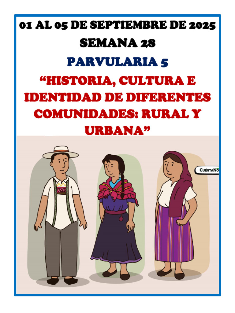 Hojas de Trabajo Parvularia 5, Semana 28 (2025) | PDF