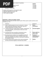 Grade 9 Dance Term 2 Activities | PDF
