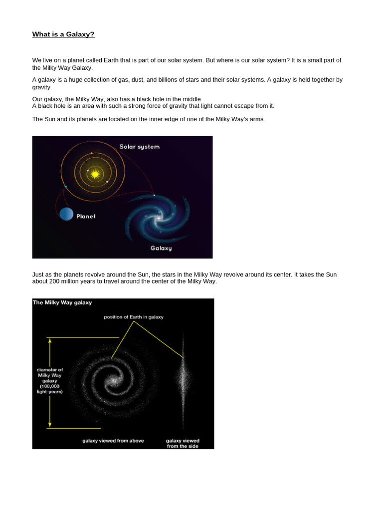 Understanding Galaxies and the Milky Way | PDF