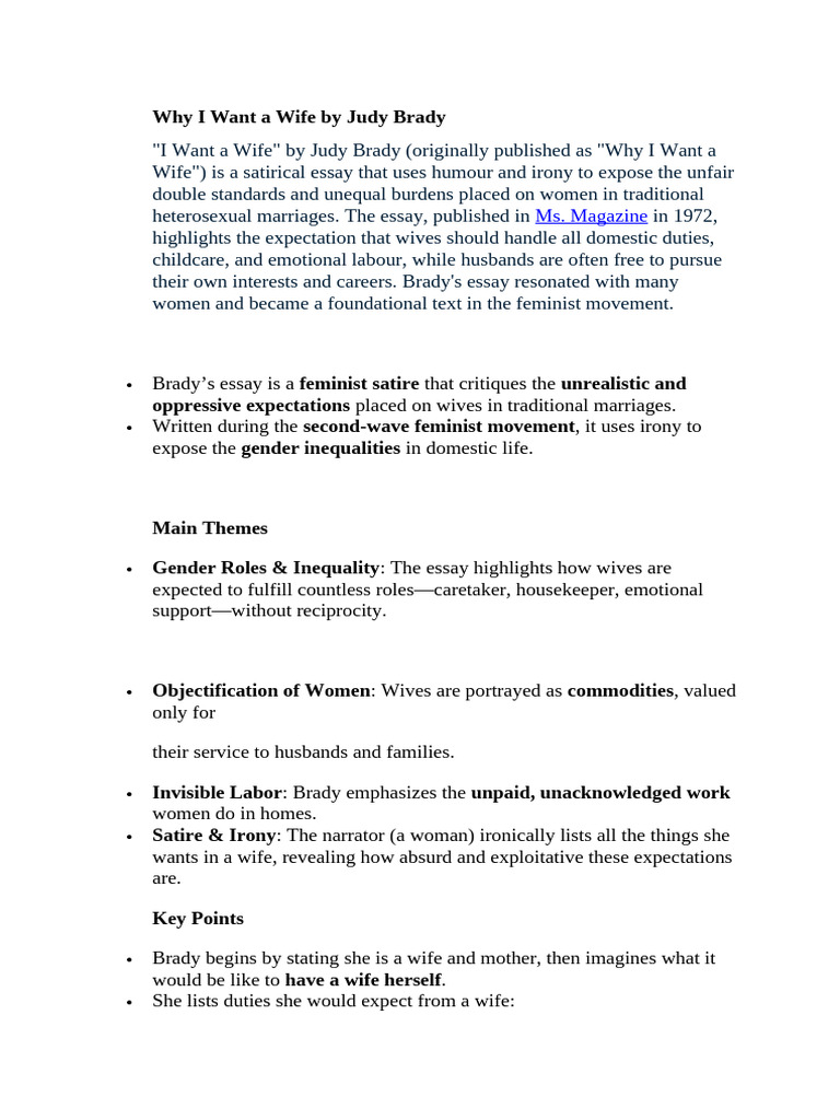 Satirical Critique of Marital Inequality | PDF | Feminism | Gender Studies