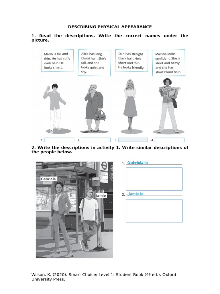 Describing Physical Appearance | PDF