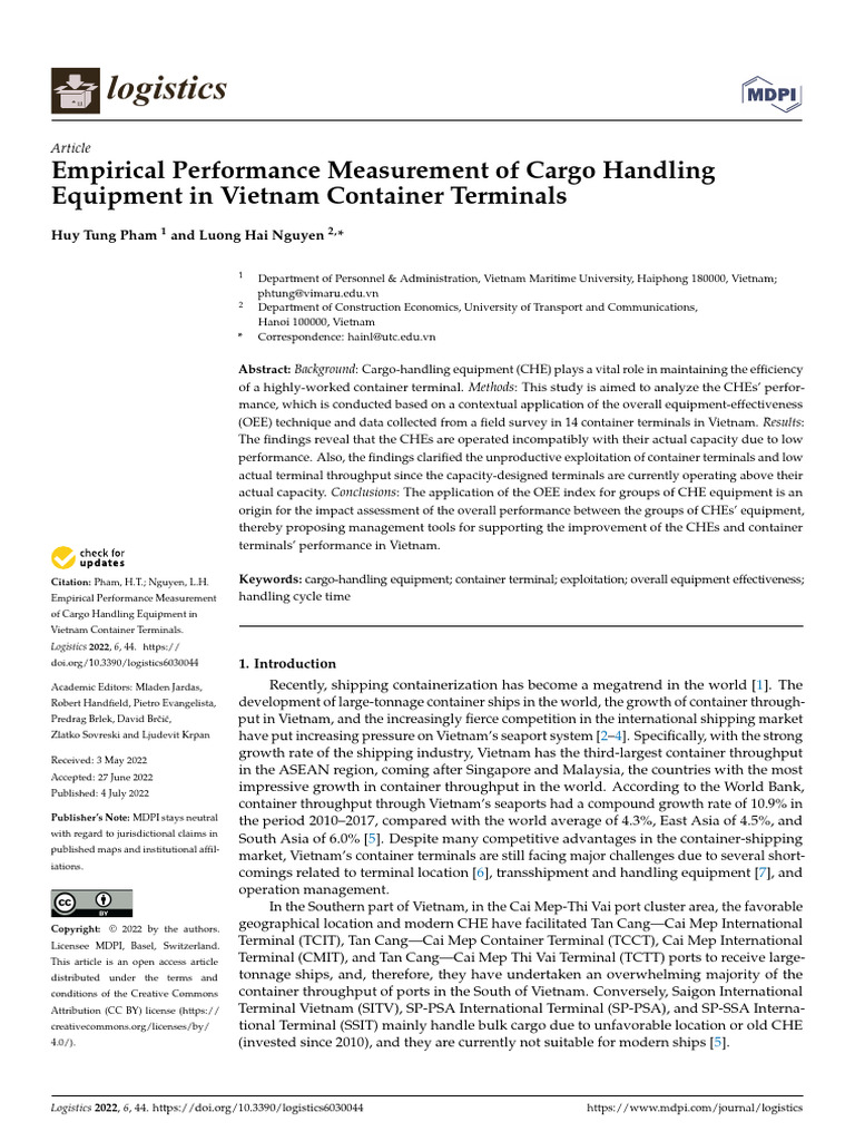 Empirical - Performance - Measurement - of - Cargo - Handlin TRES ...