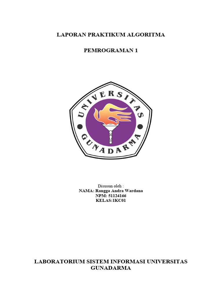 Laporan Praktikum Algoritma Pemrograman | PDF