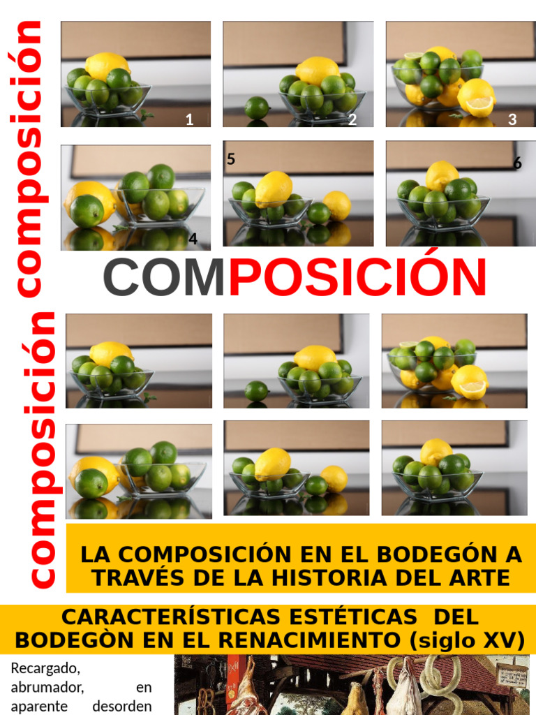 Bodegón, Elementos Conceptuales y Visuales | PDF | Composición (artes ...