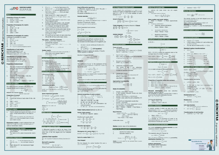 Maths Chart PDF | PDF