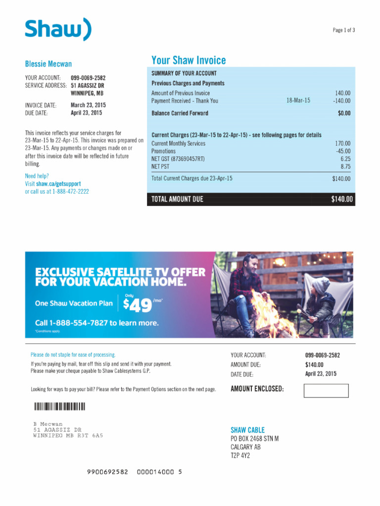 Shaw Bill. | PDF | Debit Card | Phishing
