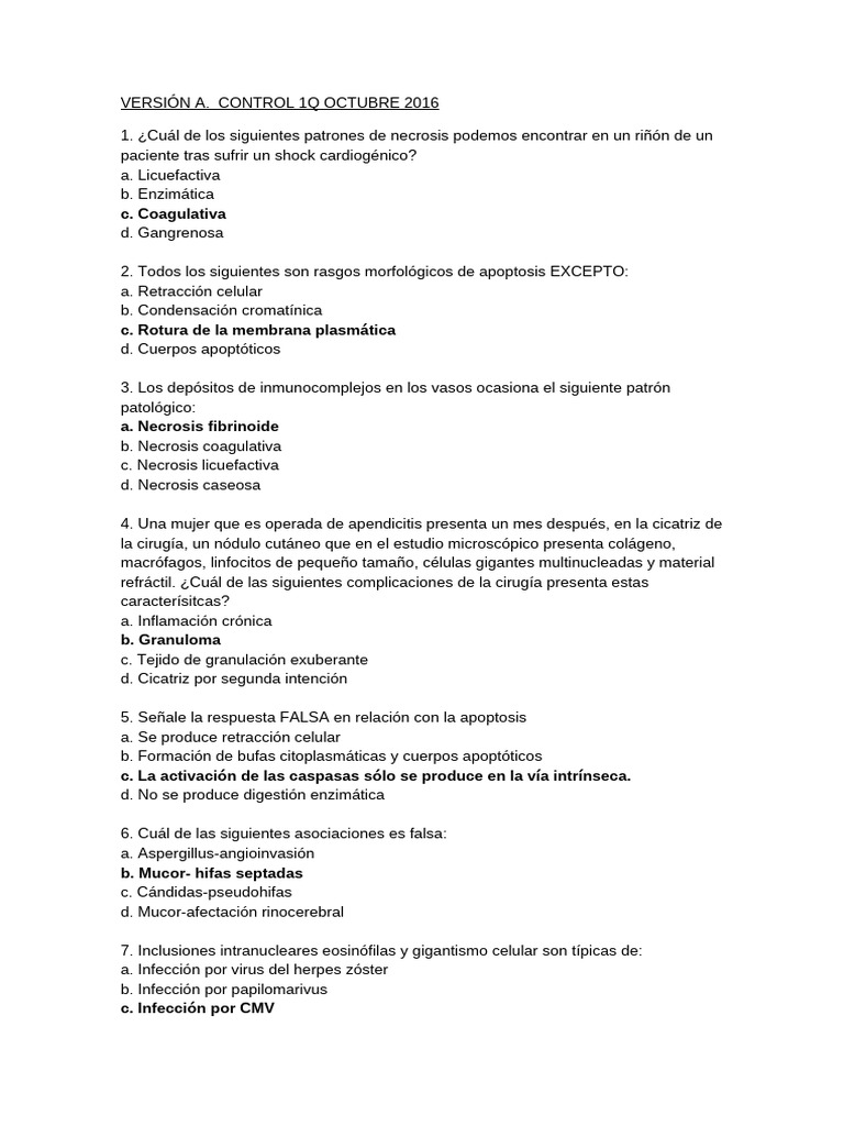 Parcial AP 1q 2016. (B) Resuelto | PDF | Mutación | Sistema inmune