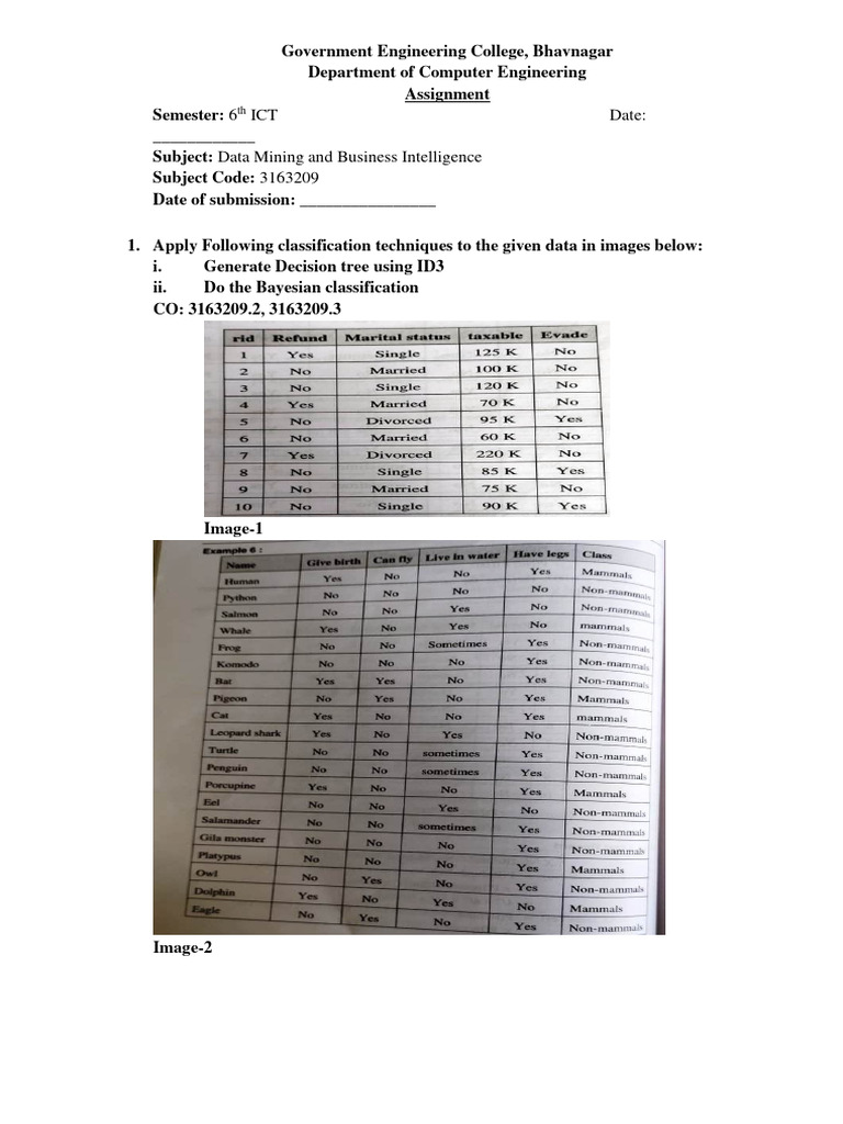 Data Mining Assignment for ICT Semester 6 | PDF