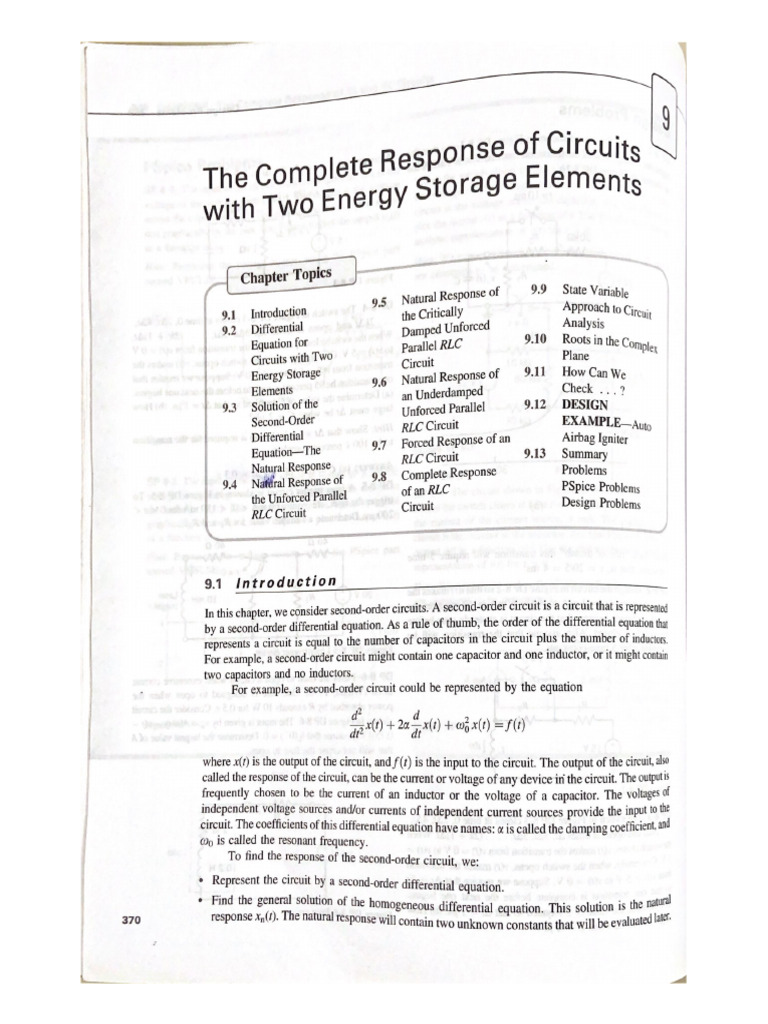 Second Order Circuits | PDF