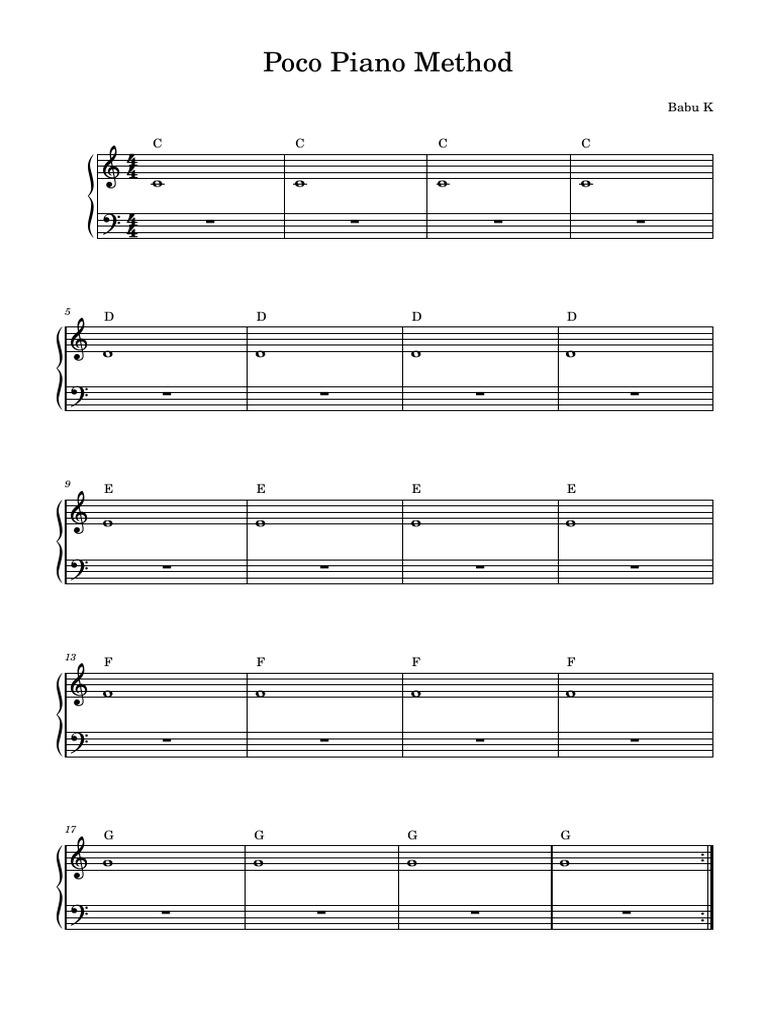 Poco Piano Method Overview | PDF
