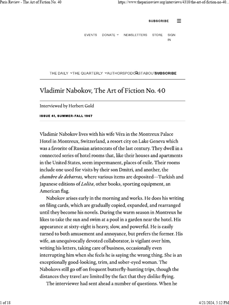 The Art of Fiction No. 40 | PDF