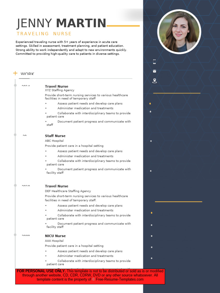1 Traveling Nurse Resume Template Word 1 | PDF | Nursing | Health Economics