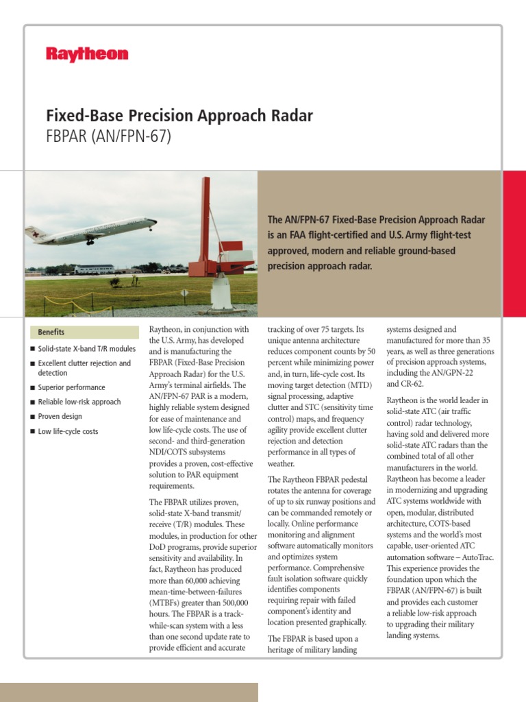 Par An FPN 67 Raytheon | PDF | Radar | Air Traffic Control