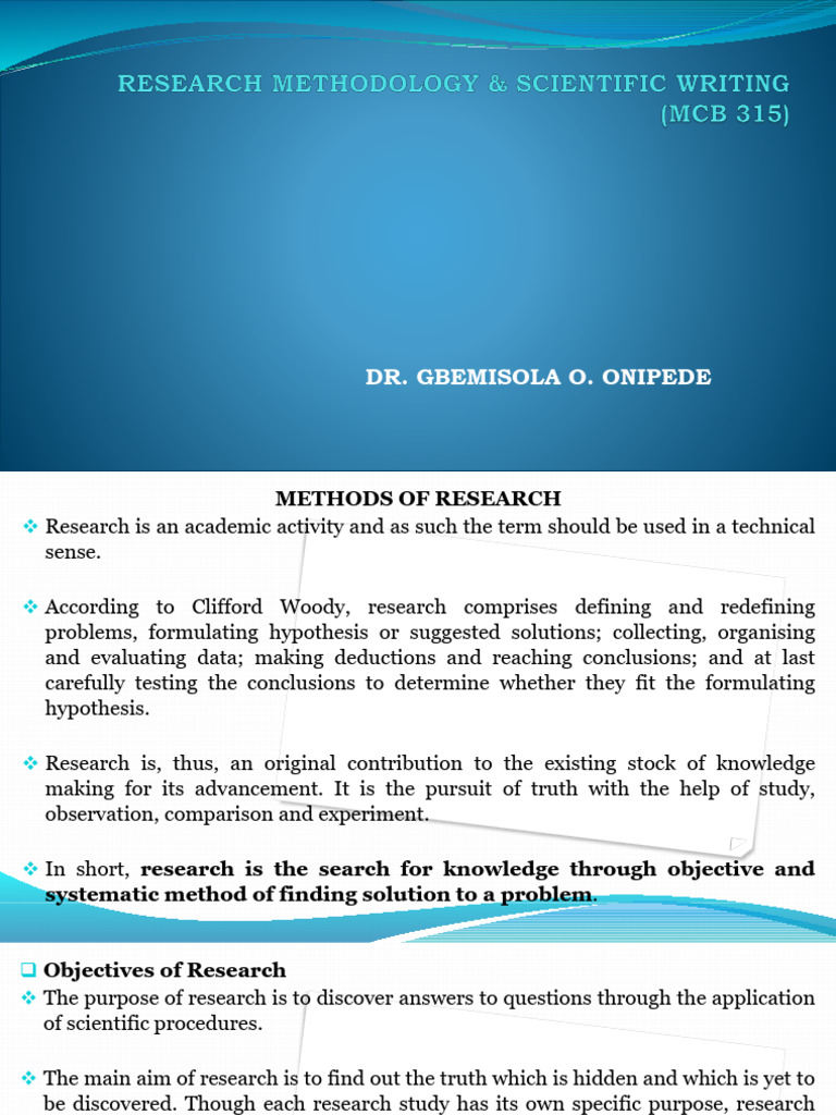 Overview of Research Methods | PDF | Qualitative Research ...