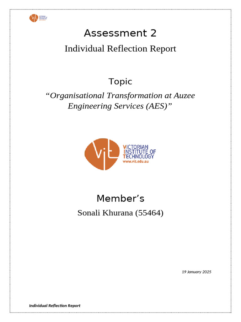 Reflection on AES Organizational Change | PDF | Leadership | Theory