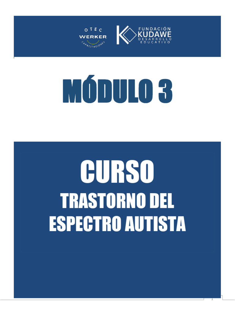 Fundamentos del TEA: Módulo 3 Sped | PDF | Autismo | Cerebro