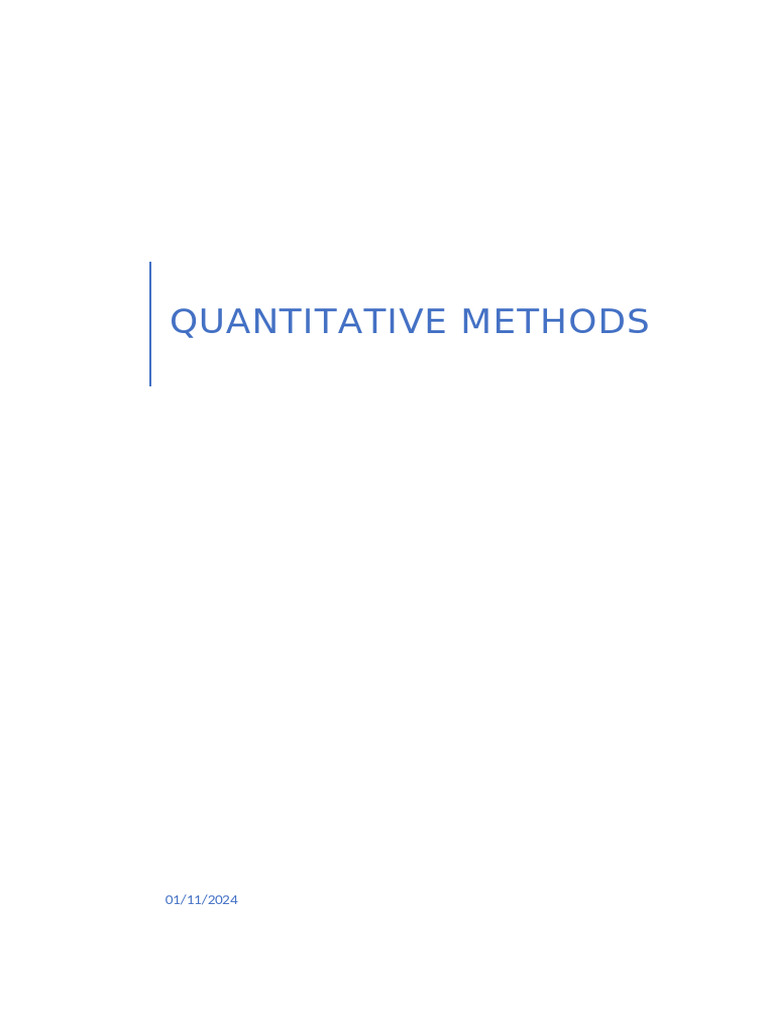 Quantitative Methods in Economics | PDF | Ordinary Least Squares | Cost ...