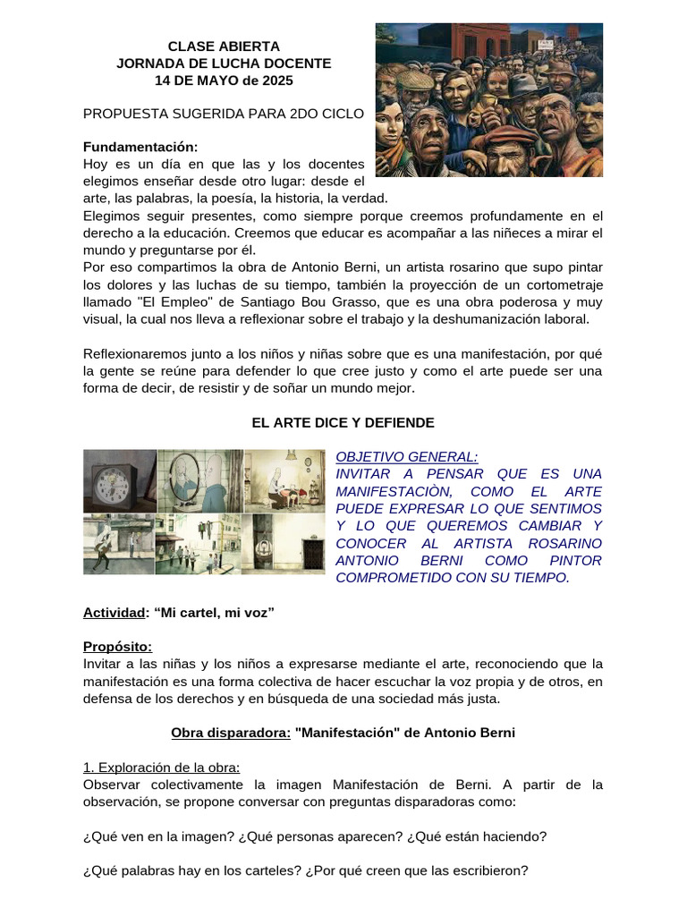 Clase Abierta - Segundo Ciclo | PDF