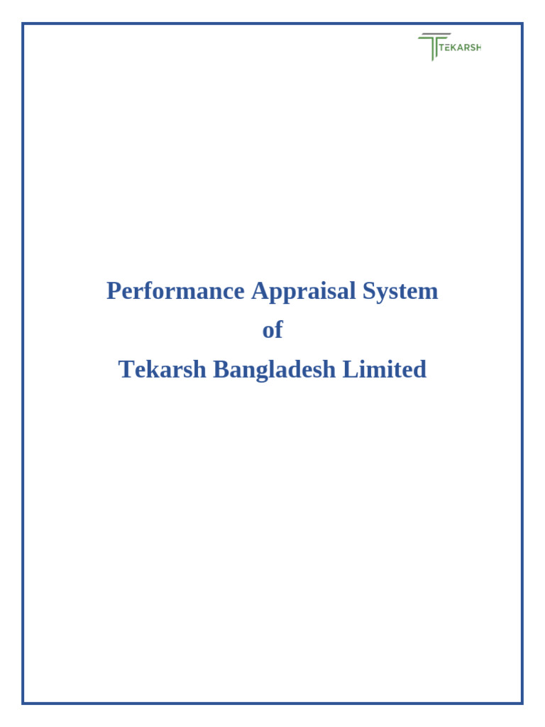 Performance Appraisal System | PDF | Employment | Internship
