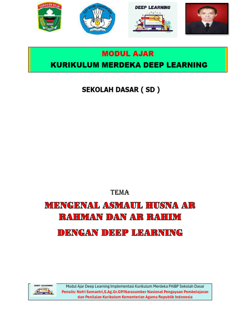 MODUL AJAR DEEP LEARNING KELAS 1 BAB 7 PAI 2025 MENGENAL ASMAUL HUSNA AR RAHMAN AR RAHIIM | PDF