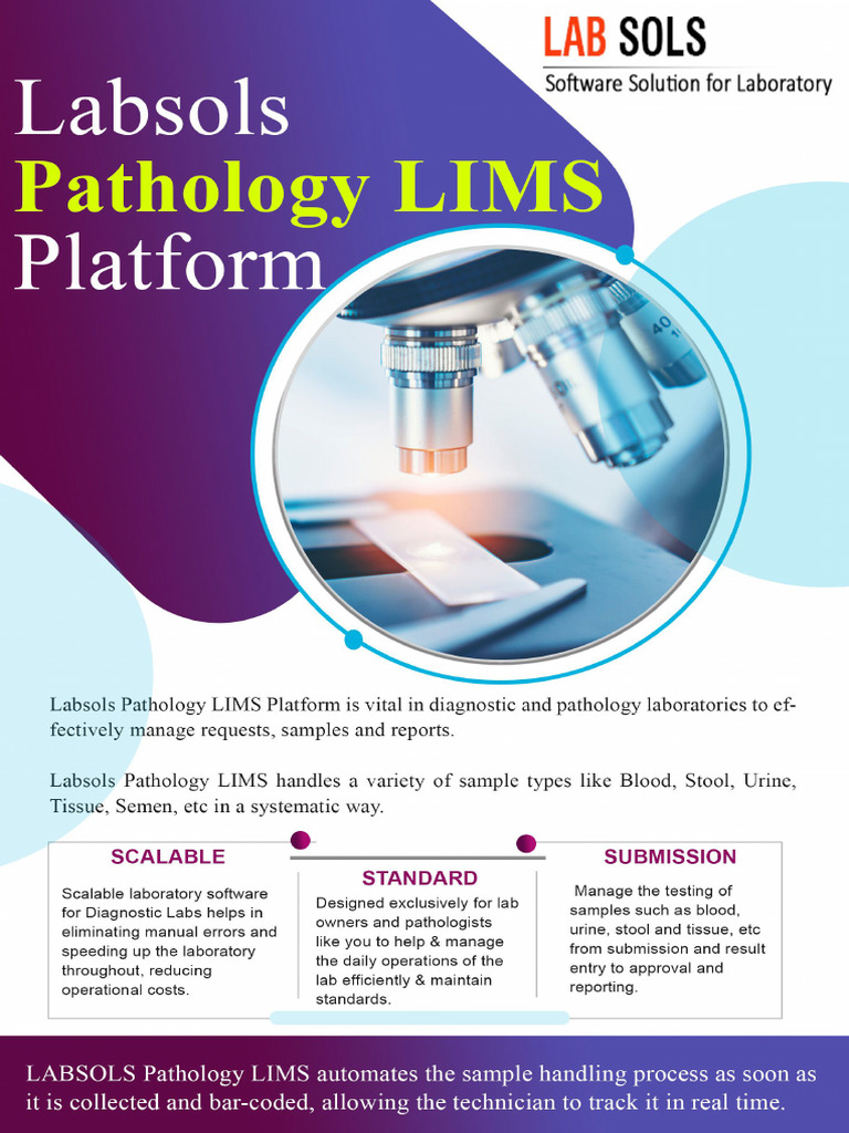 Pathology LIMS Platform | PDF