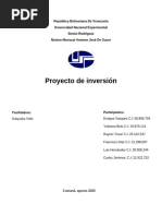 PROYECTO DE INVERSION Ejemplos | PDF | Inversiones | Diseño