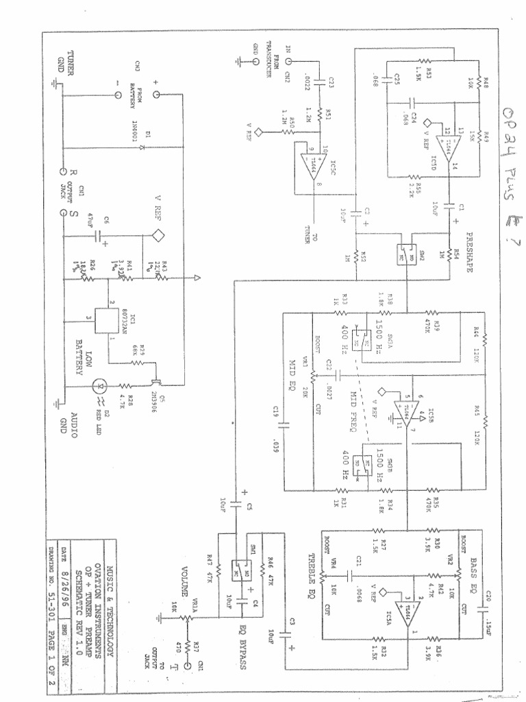 Ovation OP24 Preamp | PDF