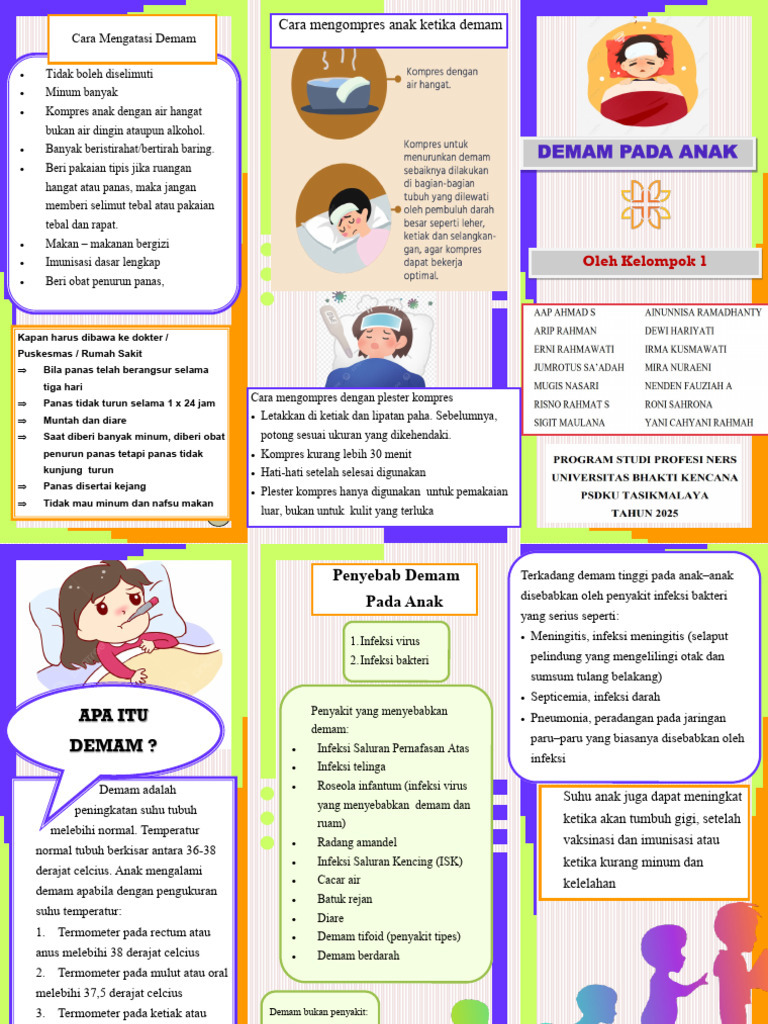 LEAFLET Demam Pada Anak | PDF