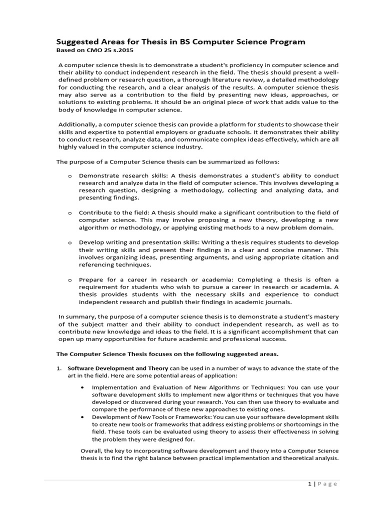 Computer Science Thesis | PDF | Artificial Intelligence | Intelligence ...